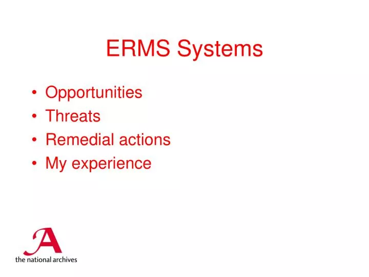 PPT - ERMS Systems PowerPoint Presentation, free download - ID:1789757