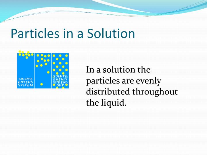 PPT - What Do Particles Look Like in a Mechanical Mixture, a Solution ...