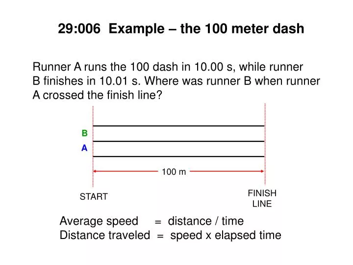 PPT - 29:006 Example – the 100 meter dash PowerPoint Presentation, free ...