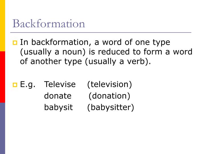 PPT - Words and Word-formation Processes PowerPoint Presentation - ID ...