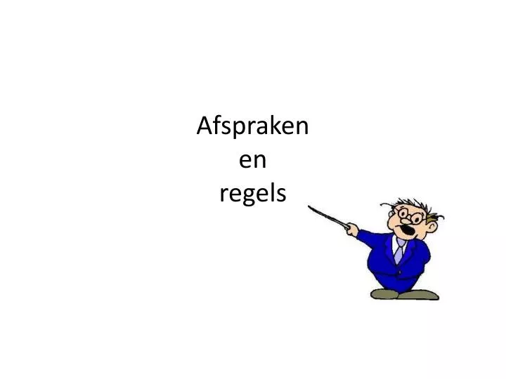 PPT - Afspraken en regels PowerPoint Presentation, free download - ID ...