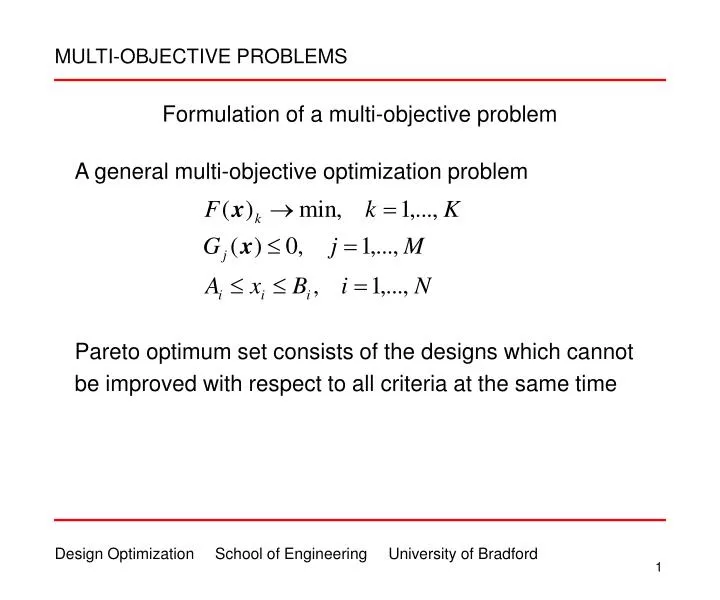 Ppt Formulation Of A Multi Objective Problem Powerpoint Presentation Id1790682 