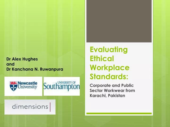 PPT - Evaluating Ethical Workplace Standards: PowerPoint Presentation ...
