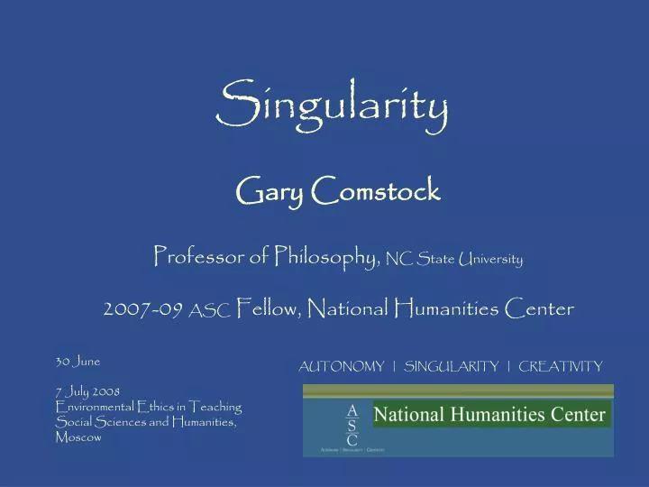 PPT - Singularity PowerPoint Presentation, free download - ID:1790794