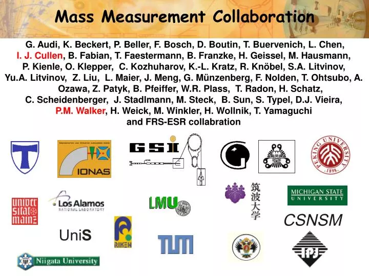 PPT - Mass Measurement Collaboration PowerPoint Presentation, free ...
