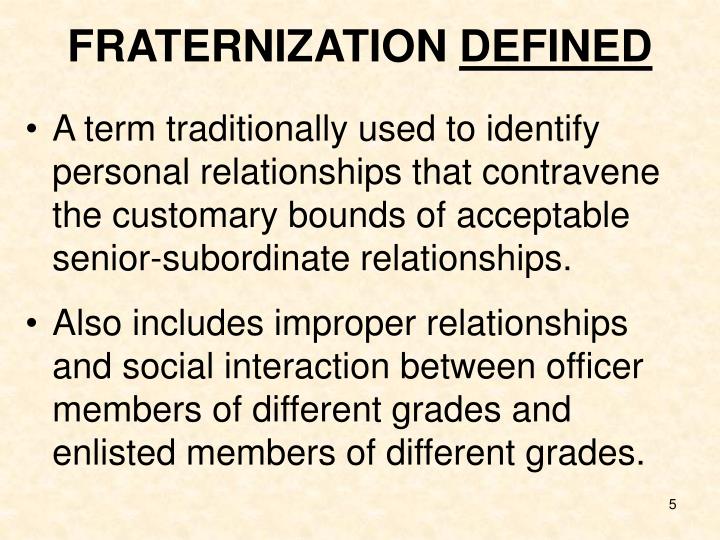 PPT - Navy and Marine Corps Fraternization Policy PowerPoint ...