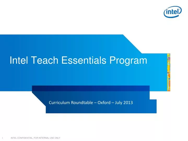 PPT - Intel Teach Essentials Program PowerPoint Presentation, free ...