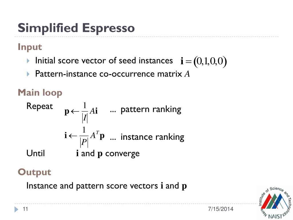 Ppt Graph Based Analysis Of Semantic Drift In Espresso Like Bootstrapping Algorithms
