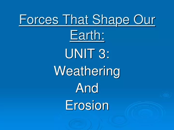 PPT - Forces That Shape Our Earth: PowerPoint Presentation, free ...
