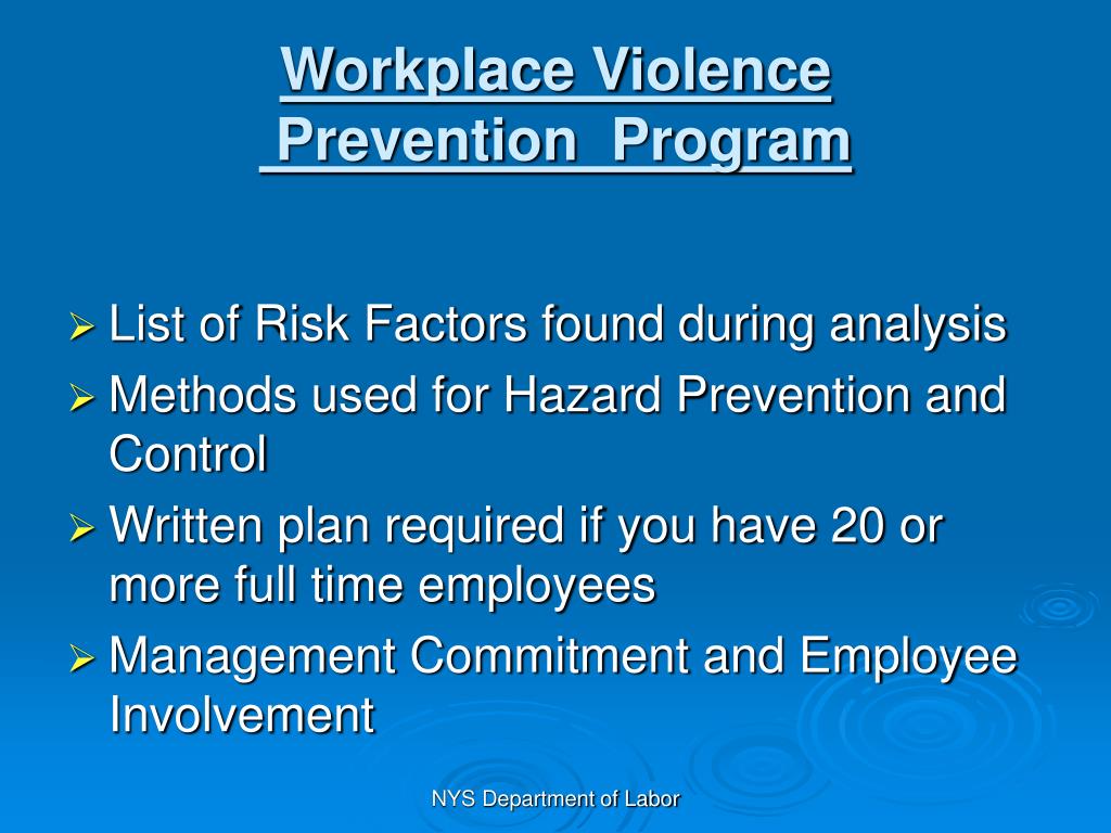 PPT - WORKPLACE VIOLENCE PREVENTION For Public Employers PowerPoint ...