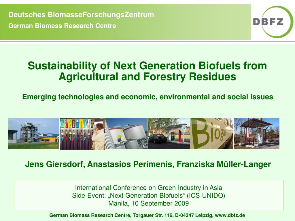 PPT - Sustainability of Next Generation Biofuels from Agricultural and ...