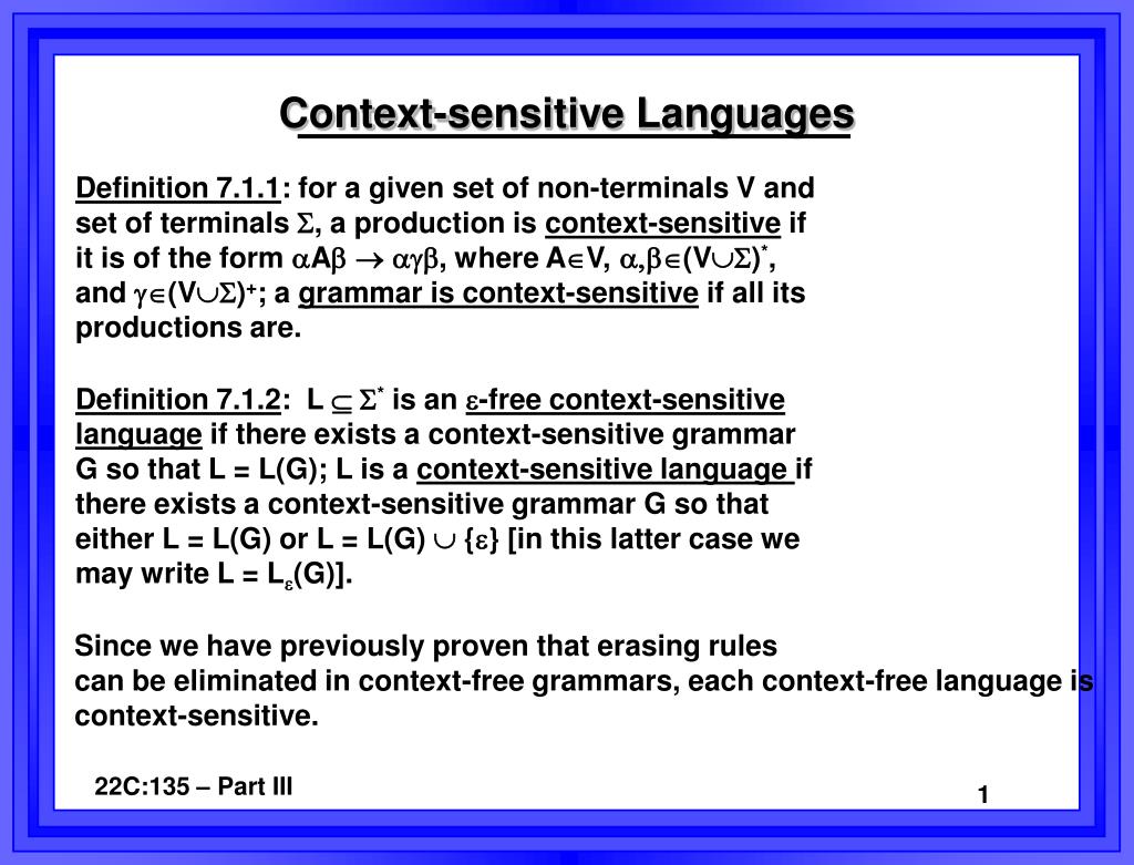 PPT - Context-sensitive Languages PowerPoint Presentation, free ... PPT - Context-sensitive Languages PowerPoint Presentation, free ...