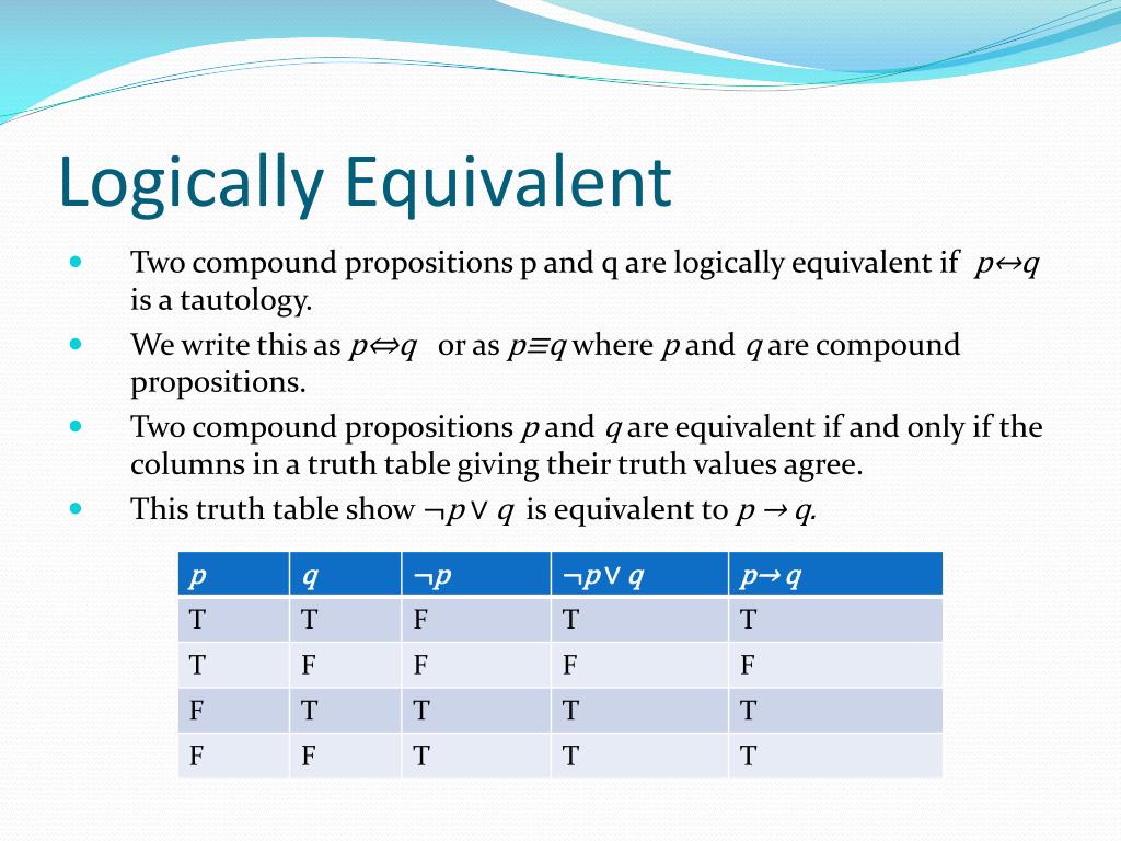 PPT Propositional Equivalences PowerPoint Presentation Free Download