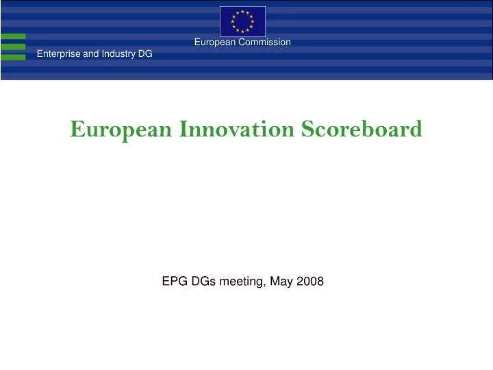 PPT - European Innovation Scoreboard PowerPoint Presentation, free ...
