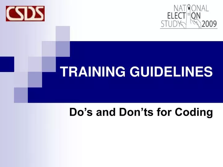 PPT - TRAINING GUIDELINES PowerPoint Presentation, free download - ID ...