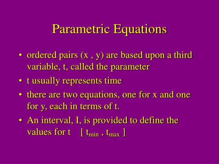 PPT - Parametric Equations PowerPoint Presentation, free download - ID ... PPT - Parametric Equations PowerPoint Presentation, free download - ID ...