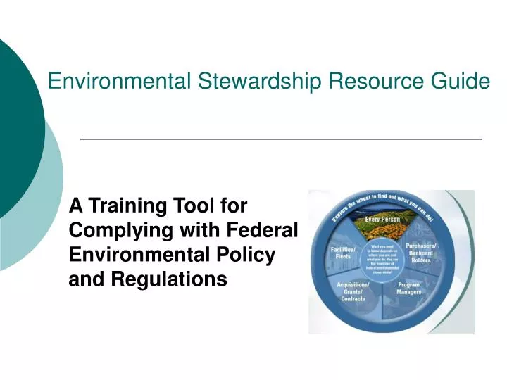 PPT - Environmental Stewardship Resource Guide PowerPoint Presentation ...