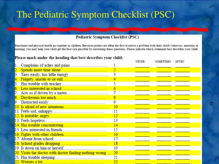 PPT - Early Recognition and Prevention of Psychosocial Disorders in ...