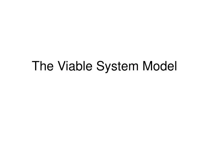 PPT - The Viable System Model PowerPoint Presentation, free download ...