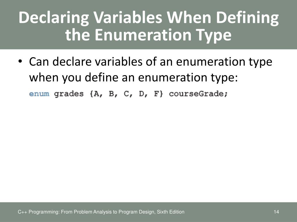 Ppt Chapter 7 User Defined Simple Data Types Namespaces And The String Type Powerpoint 6090