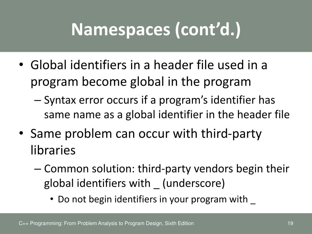Ppt Chapter 7 User Defined Simple Data Types Namespaces And The String Type Powerpoint