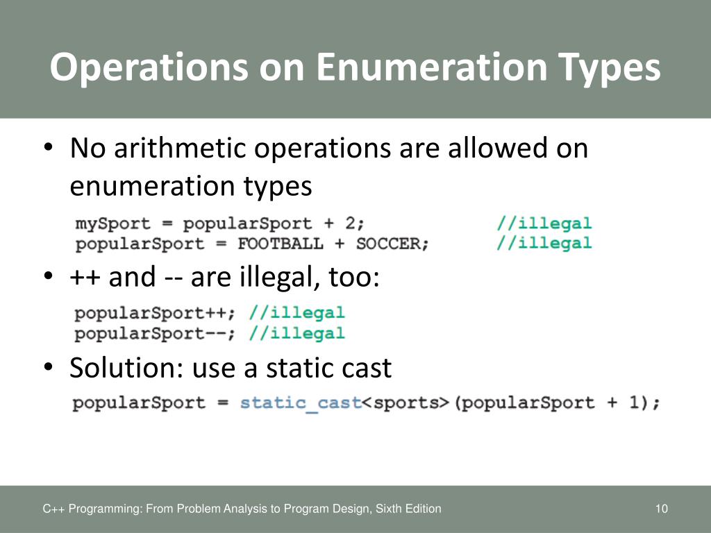 Ppt Chapter 7 User Defined Simple Data Types Namespaces And The String Type Powerpoint
