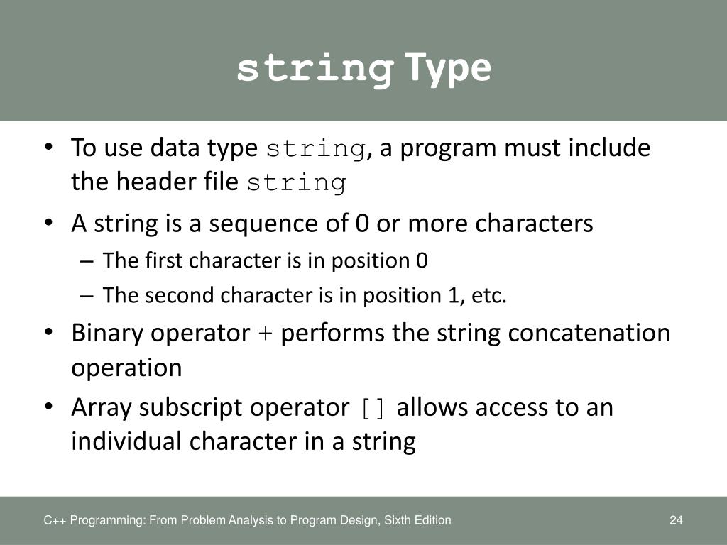 Ppt Chapter 7 User Defined Simple Data Types Namespaces And The String Type Powerpoint