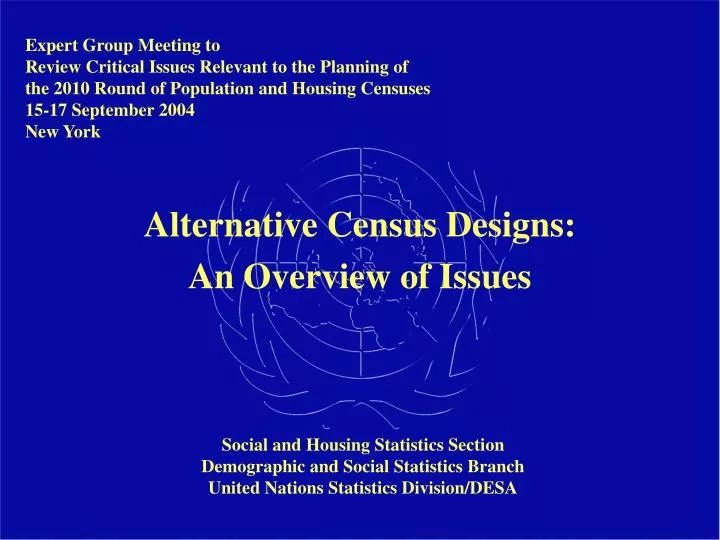 PPT - Alternative Census Designs: An Overview of Issues PowerPoint ...
