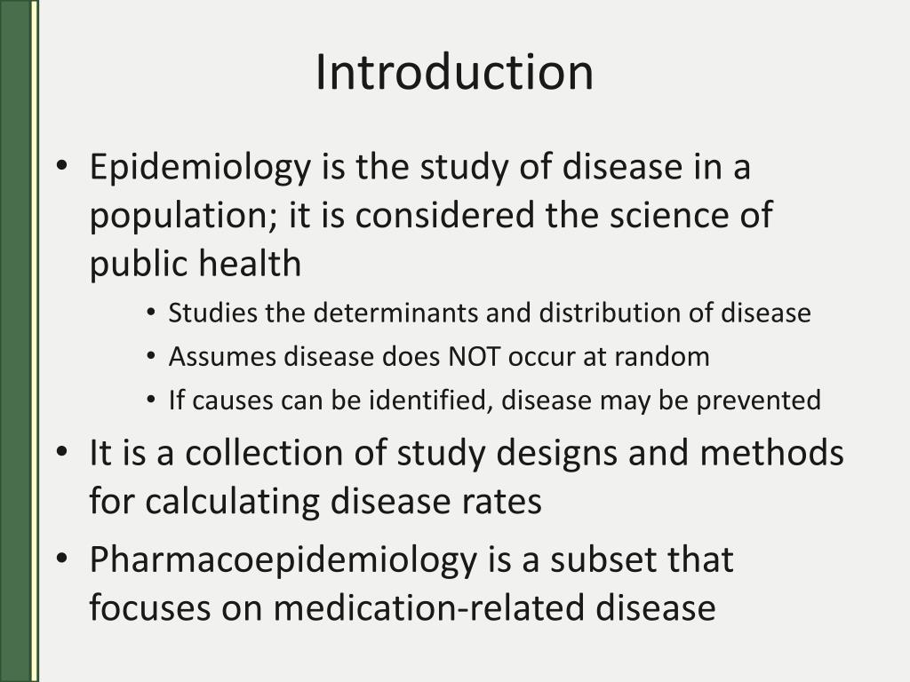PPT - Pharmacy in Public Health: Epidemiology PowerPoint Presentation ...
