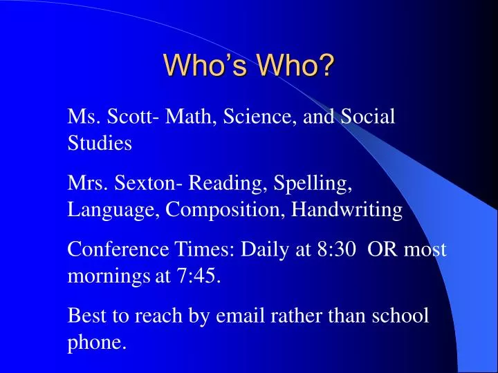 PPT - Who’s Who? PowerPoint Presentation, free download - ID:1794171