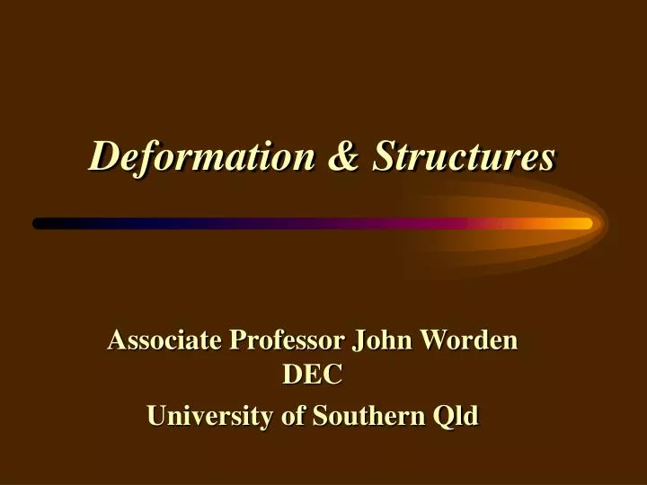 PPT - Deformation & Structures PowerPoint Presentation, free download ...
