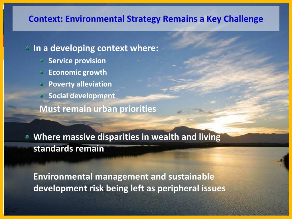 PPT - Strategic Planning and the Environment: Cape Town Perspectives ...