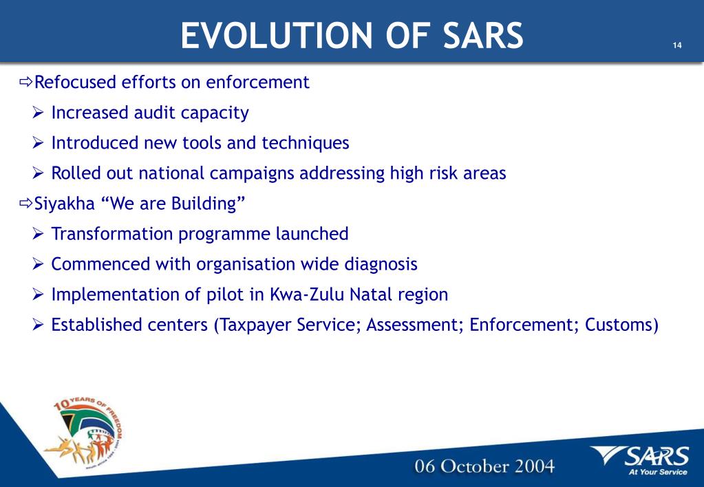 PPT - LEADING THE WAY IN TRANSFORMATION: THE SARS SUCCESS STORY! Pravin ...