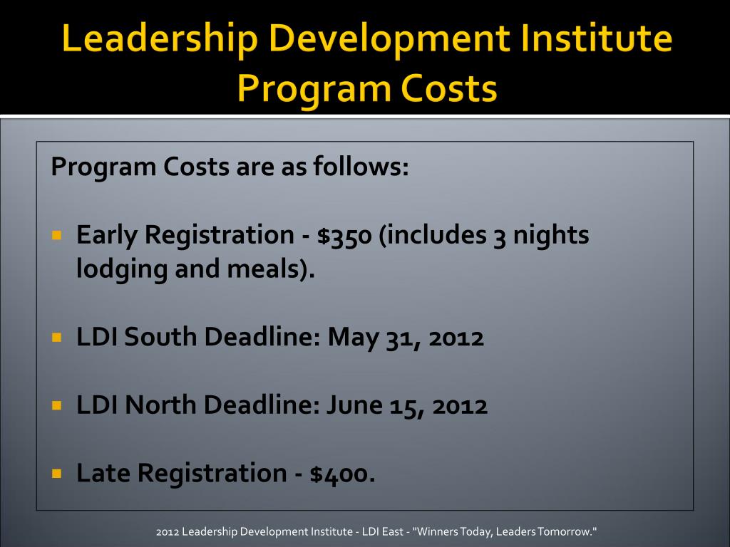 PPT - Eastern Region Leadership Development Institute William Mills ...