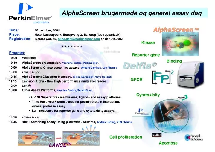 PPT - AlphaScreen brugermøde og generel assay dag PowerPoint ...