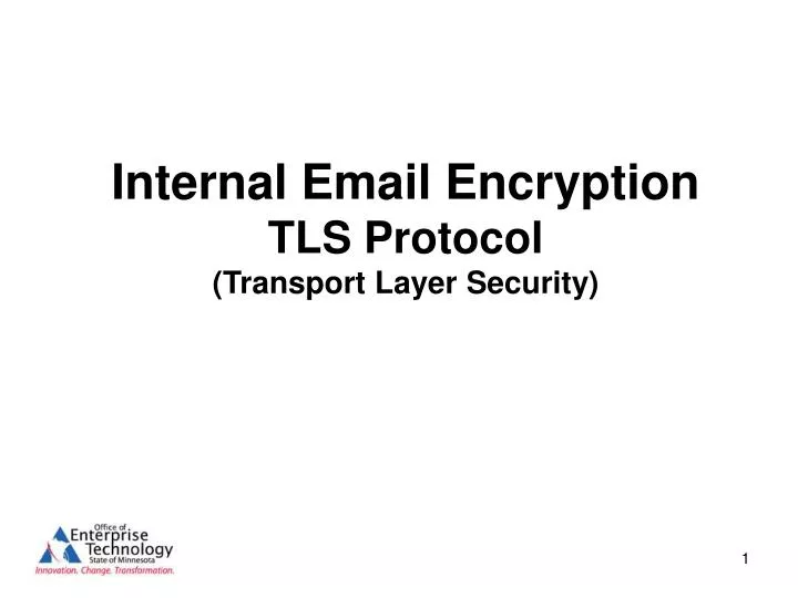 PPT - Internal Email Encryption TLS Protocol (Transport Layer Security ...