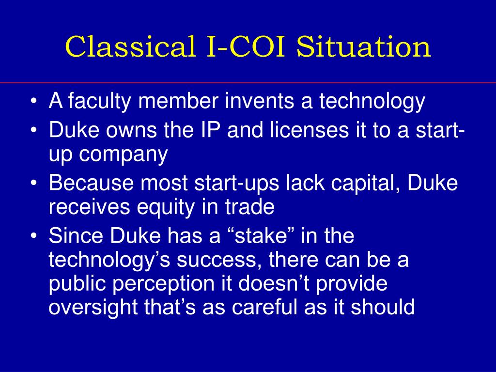 PPT - Conflict of Interest in Research, Clinical Care & Education ...