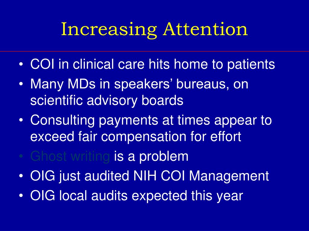 PPT - Addressing Conflicts of Interest in Medical Research and Clinical ...