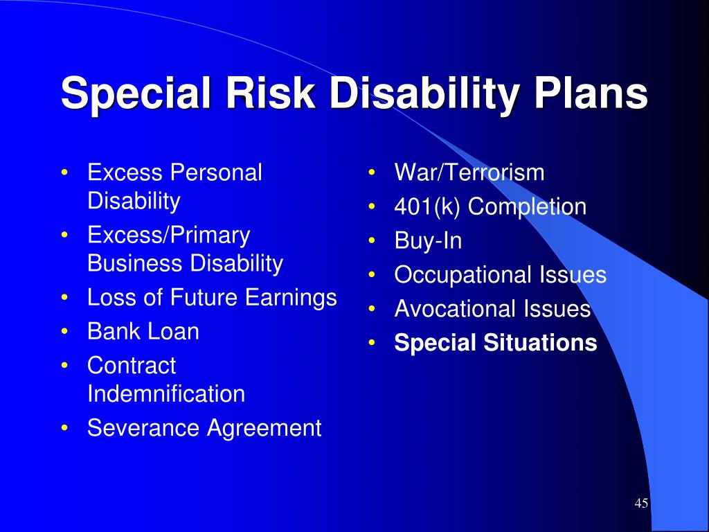 PPT - Understanding Special Risk Disability Insurance Options ...