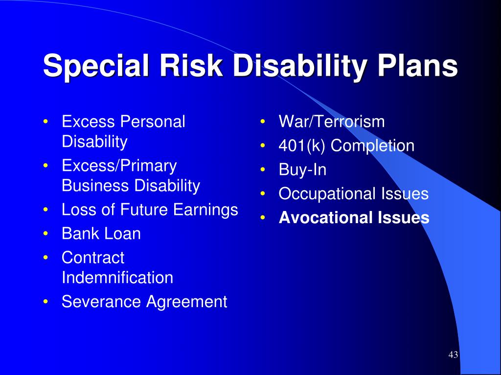 PPT - Understanding Special Risk Disability Insurance Options ...