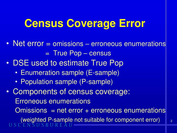 PPT - The Structure of Error Components in 2010 Census Coverage Error ...