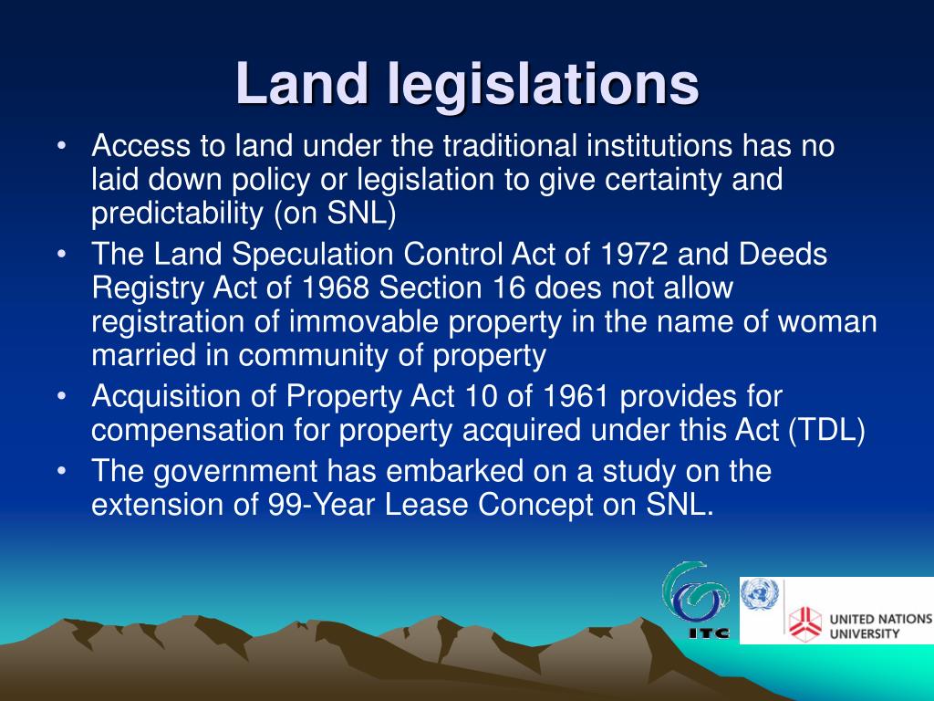 PPT - The National Land Policy Development under the New Constitutional ...