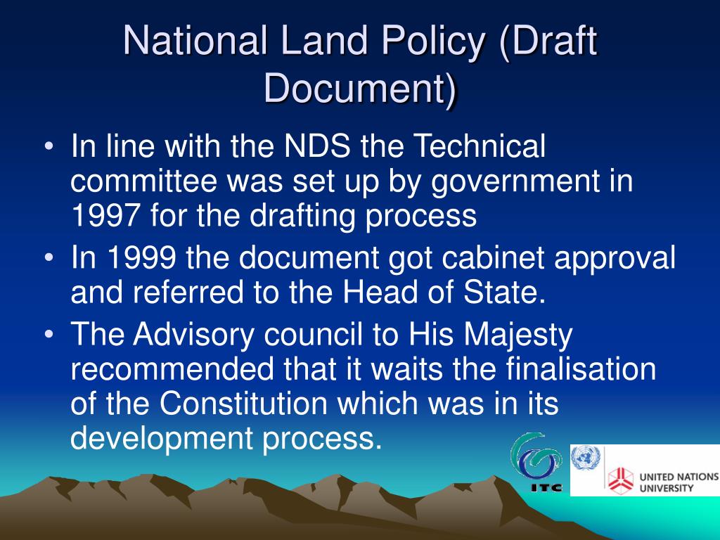 PPT - The National Land Policy Development under the New Constitutional ...