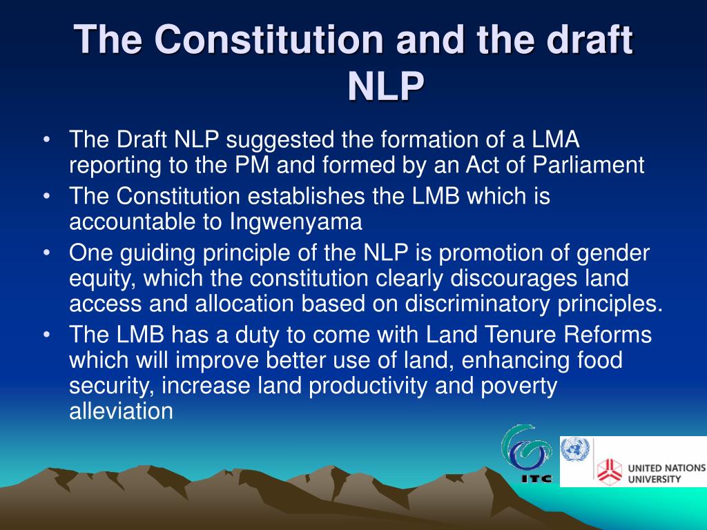 PPT - The National Land Policy Development under the New Constitutional ...