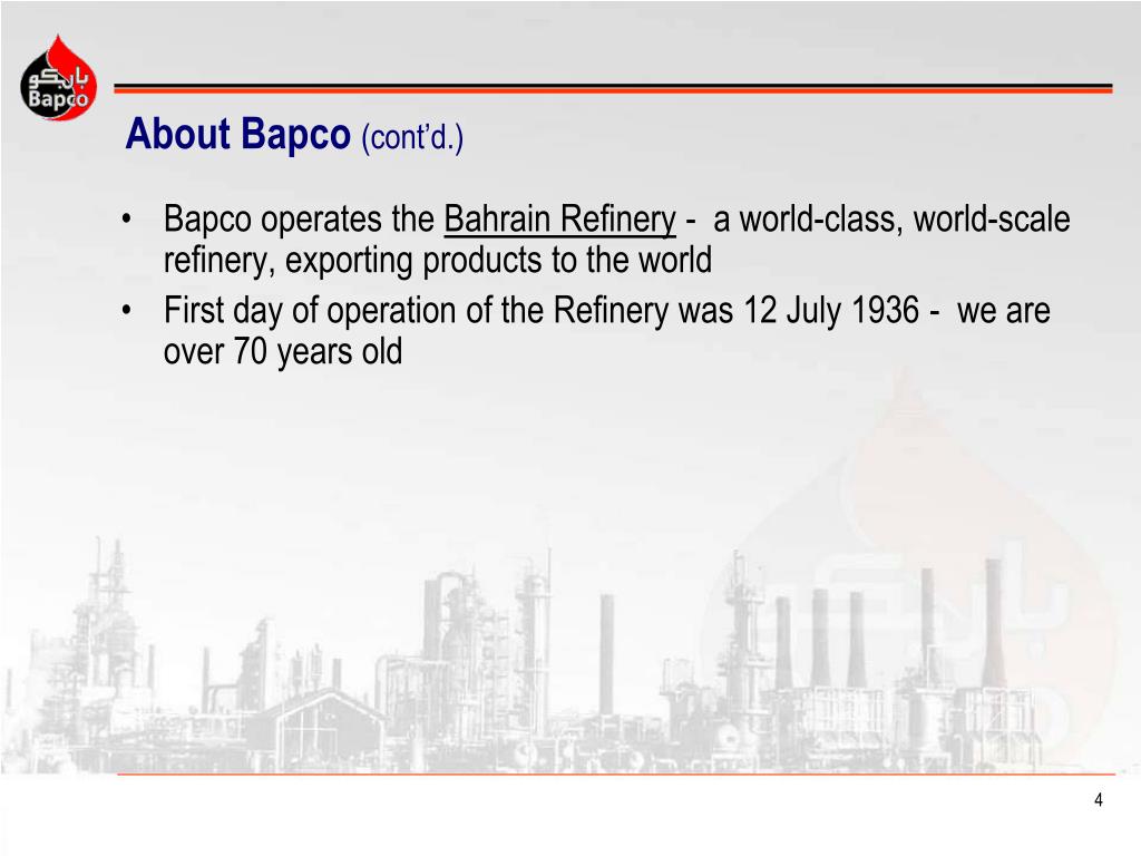 PPT - Bahrain Petroleum Company (Bapco) and Career Advice and ...