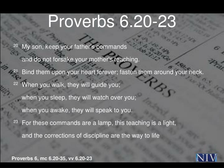 PPT - Proverbs 6.20-23 PowerPoint Presentation - ID:1795901
