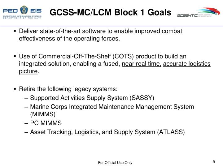 PPT - Global Combat Support System-Marine Corps (GCSS-MC) Block 1 ...