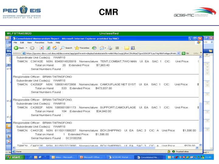 PPT - Global Combat Support System-Marine Corps (GCSS-MC) Block 1 ...