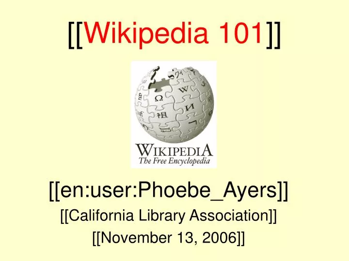 PPT - [[ Wikipedia 101 ]] PowerPoint Presentation, free download - ID ...