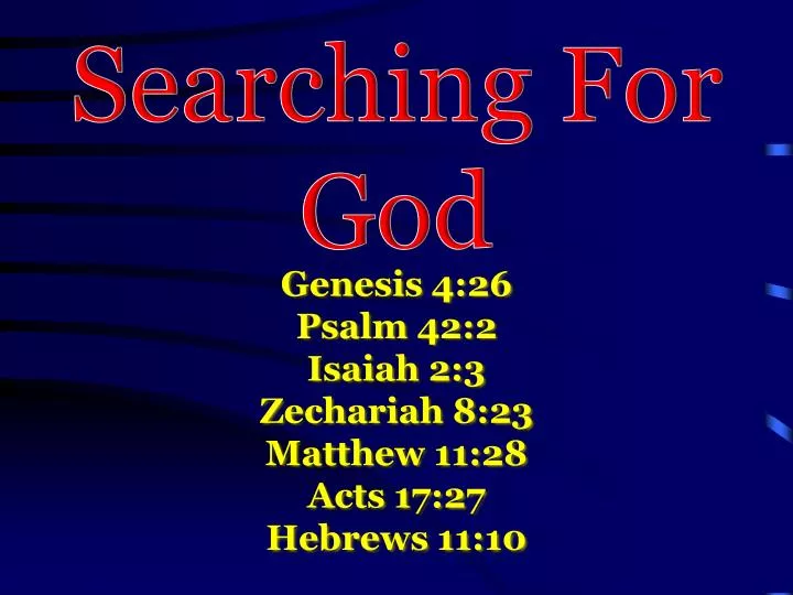 PPT - Searching For God PowerPoint Presentation, free download - ID:1797464